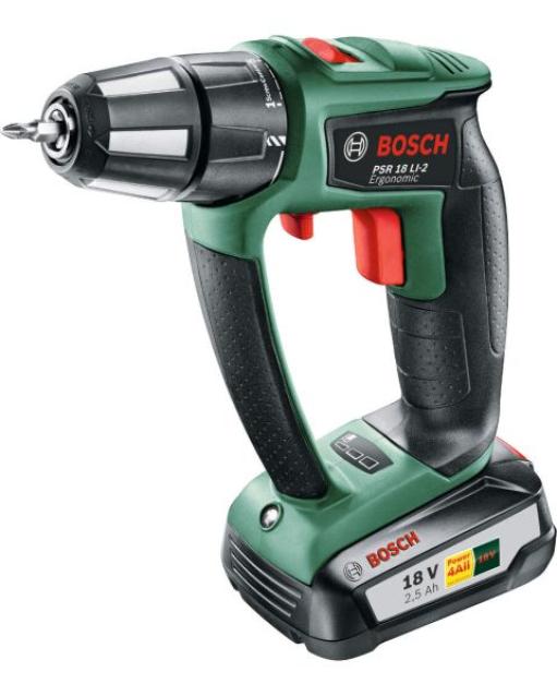 Bosch Akumulatorska bušilica - odvrtač PSR 18 LI-2, 1x2,5Ah Ergonomic, 06039B0100