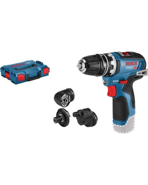 Bosch Akumulatorska bušilica/odvrtač GSR 12V-35 FC Solo, 4 Flexi Click nastavka + kofer, 06019H3003