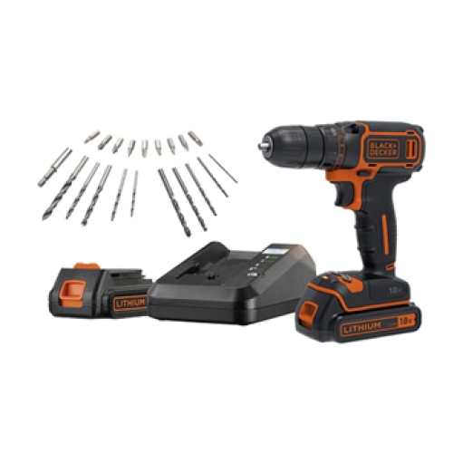 Black+Decker akumulatorska bušilica odvijač 18V LI-Ion BDCDC18K1BA