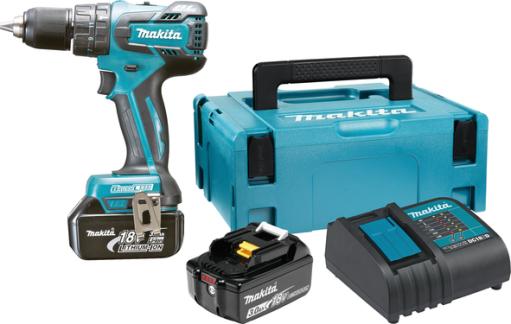 Makita DHP459RFJ Akumulatorska vibraciona bušilica-odvijač, 2x3.0Ah