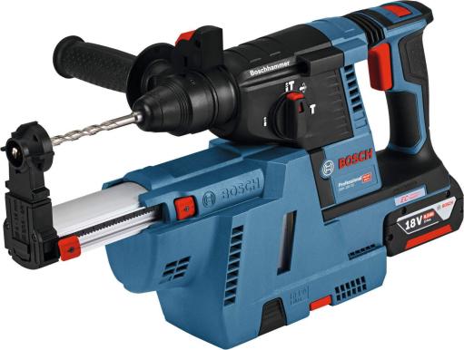 Bosch GBH 18V-26 + GDE 18V-16 Akumulatorski elektro-pneumatski čekić / bušilica, 2x6.0Ah