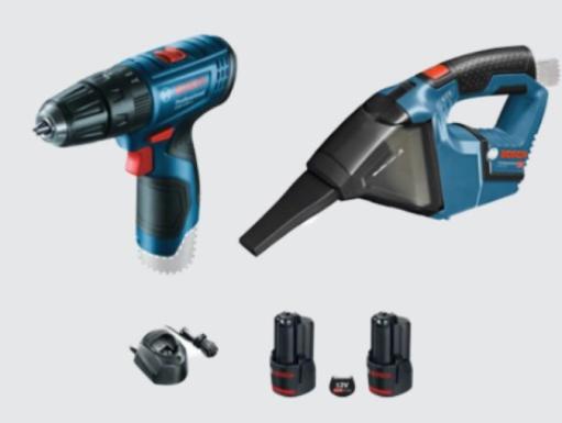 Bosch GSB 120 LI + GAS 12V Set akumulatorskih alata