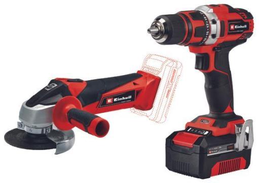 Einhell TE-TK 18/2 Li Kit (CD+AG) Akumulatorska bušilica i brusilica Set, 4,0 Ah