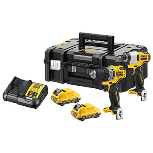 DeWalt DCK2110L2T, Set akumulatorskog alata, aku bušilica DCD701 + aku udarni odvrtač DCF801, 2x3.0Ah