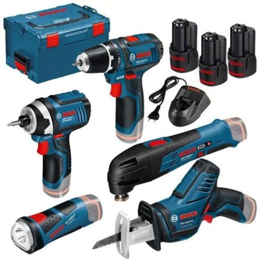 Bosch Set alata 12 V GSR + GSA + GOP + GDR + GLI L-Boxx