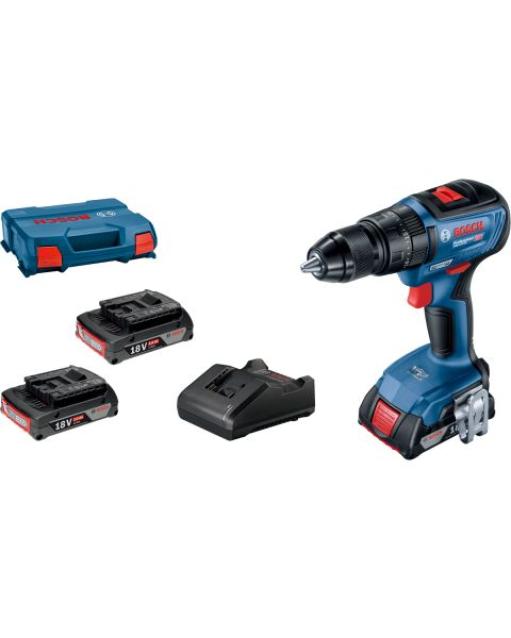 Bosch Akumulatorska vibraciona bušilica - odvrtač GSB 18V-50, 18V, 3x2,0Ah, 06019H5121