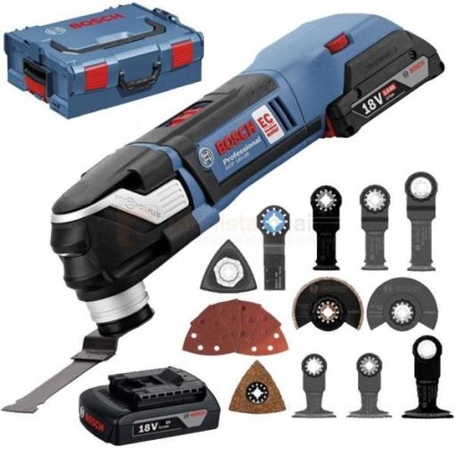 Bosch GOP 18V-28, 2x2.0Ah, aku renovator,L-Boxx, 06018B6000