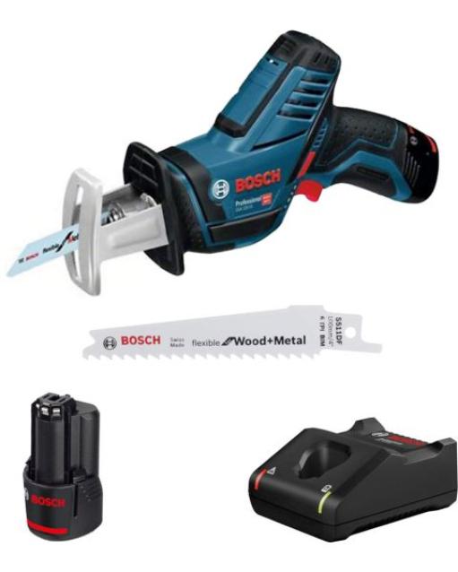 Bosch Akumulatorska univerzalna testera-recipro GSA 12V-14, 12V 2,0 Ah + GAL 12V-40, 0615990M3Z