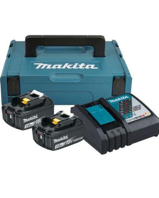 Makita Set baterija i punjač Power source kit 2/Makpac Type1, BL1830x2, DC18RC 197952-5