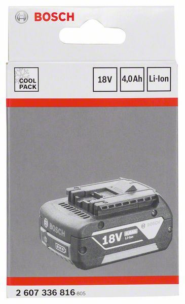 18 V utični akumulator Bosch 2607336816, Heavy Duty (HD), 4,0 Ah, Li-Ion, GBA M-C