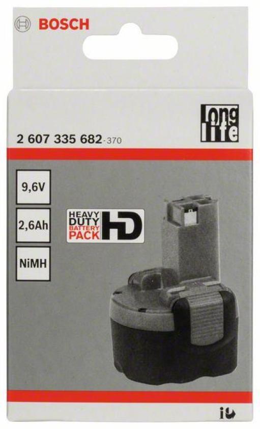 9,6 V O-Pack-akumulator Bosch 2607335682, Stiard Duty (SD), 2,6 Ah, NiMH