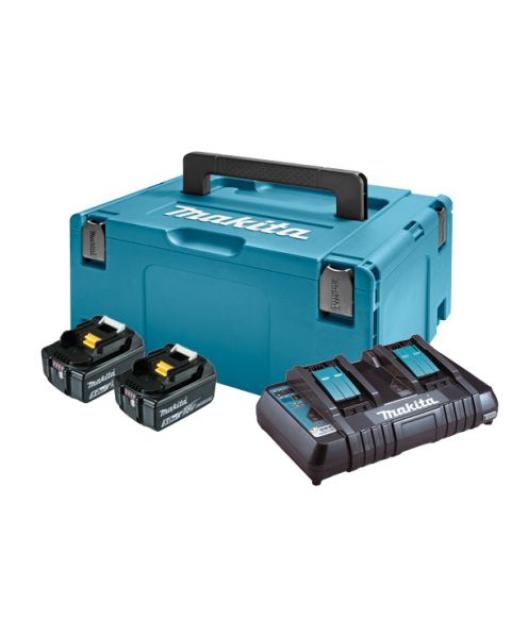 Makita Set baterija i punjač Power source kit Makpac Type3, BL1850Bx2, DC18RD 197629-2