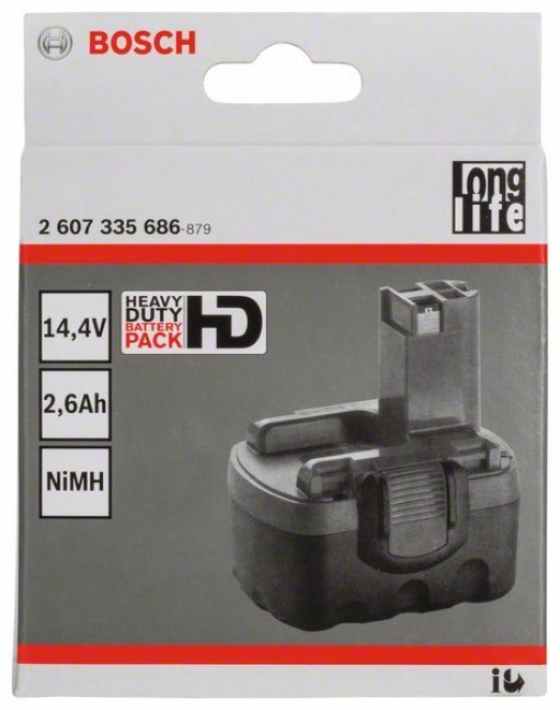 14,4 V O-Pack-akumulator Bosch 2607335686, Stiard Duty (SD), 2,6 Ah, NiMH