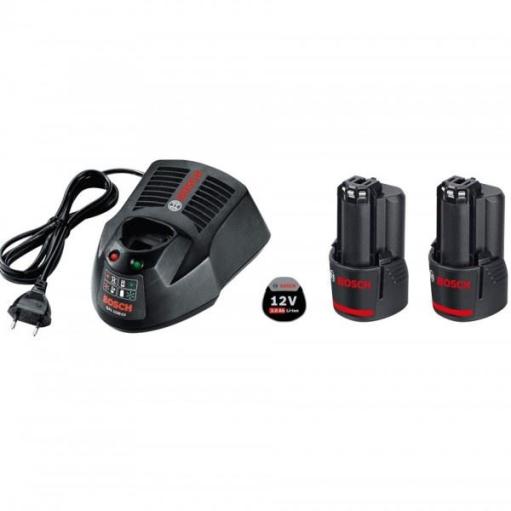 Bosch set akumulatora 2x GBA 12V 2.0Ah + 1x punjač GAL 1230 CV (1600A002X1)