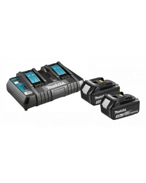 Makita Set 2 x BL1850B akumulator 18V 5,0Ah LXT + brzi dupli punjač DC18RD Makita