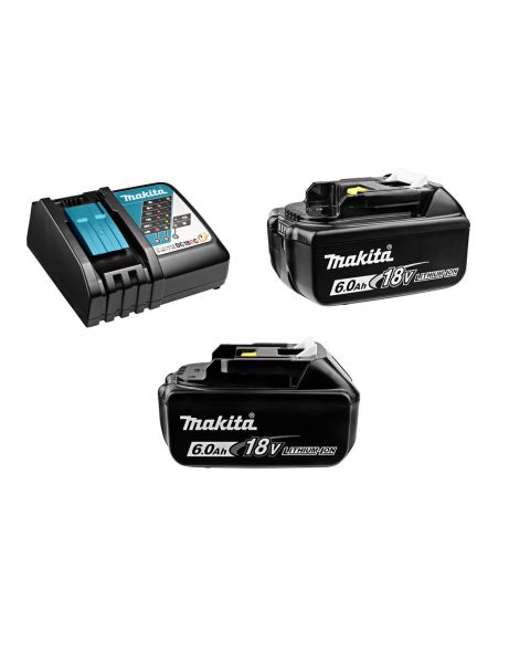 Makita Set 2 x BL1860B baterija 18V 6,0Ah LXT + punjač DC18RC Makita