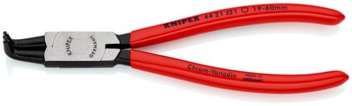 Knipex klešta za unutrašnje sigurnosne prstenove kriva 170mm 44 21 J21