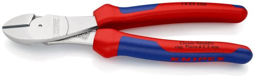 Knipex 74 05 200 Bočne sečice ojačane hromirana 200 mm