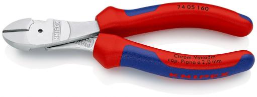 Knipex 74 05 160 Bočne sečice ojačane hromirana 160 mm