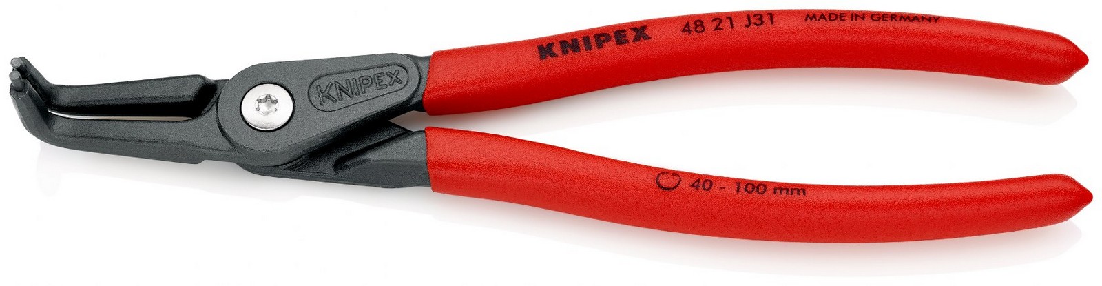 Knipex 48 21 J31 Precizna klešta za sigurnosne unutrašnje prstenove 210 mm