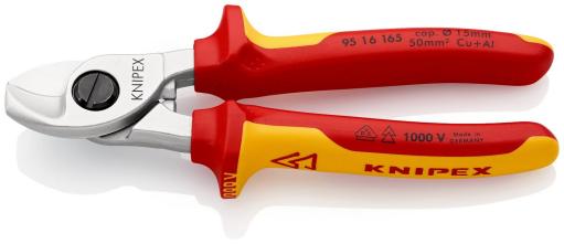 Knipex 95 16 165 Makaze za kablove izolovane, VDE, hromirane 165 mm