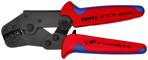 Knipex kratka krimp klešta za neizolovane otvorene konektore 0.1-1.5mm² 97 52 14