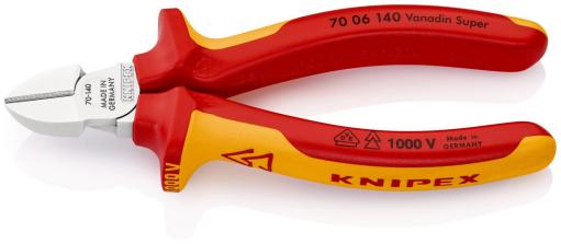 Knipex 70 06 140 SB Bočne sečice izolovane, VDE, hromirane 140 mm