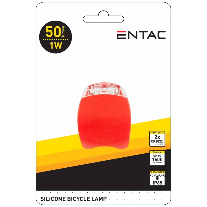 Lampa za bicikle crvena plastika