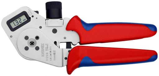 Knipex krimp klešta sa četiri trna za tokarene kontakte, s digitalnim prikazom 195mm 97 52 63 DG