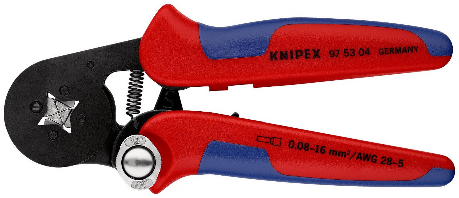 Knipex samopodešavajuća krimp klešta za hilzne 0,08-16mm² 97 53 04