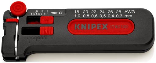 Knipex mini skidač izolacije Ø 0,3-1,0mm 12 80 100 SB