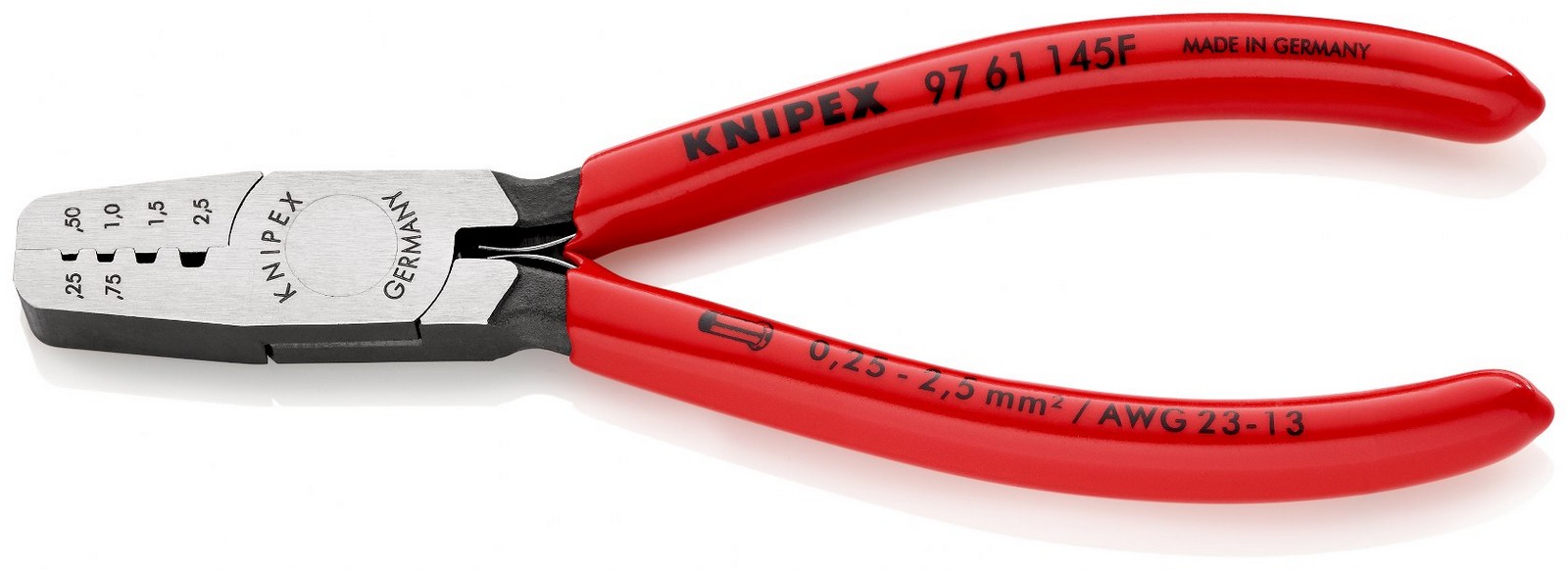 Knipex klešta za krimpovanje hilzni (kablovskih završetaka) 145mm 97 61 145 F