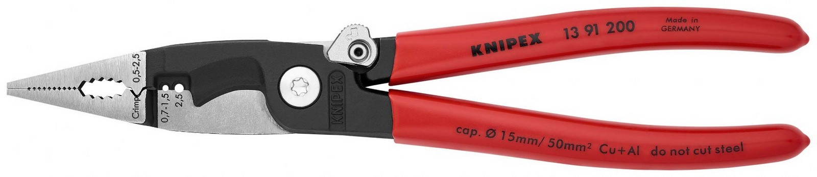 Knipex električarska klešta sa 6 funkcija 200mm 13 91 200