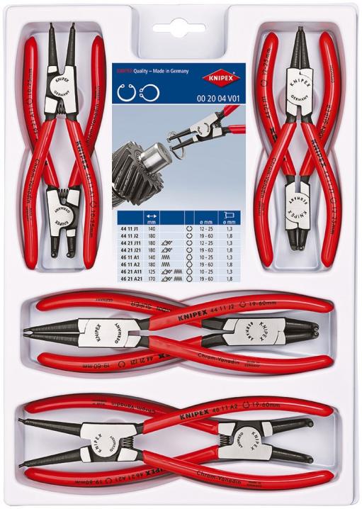 Knipex komplet klešta za seger osigurače 8 delova 00 20 04 V01