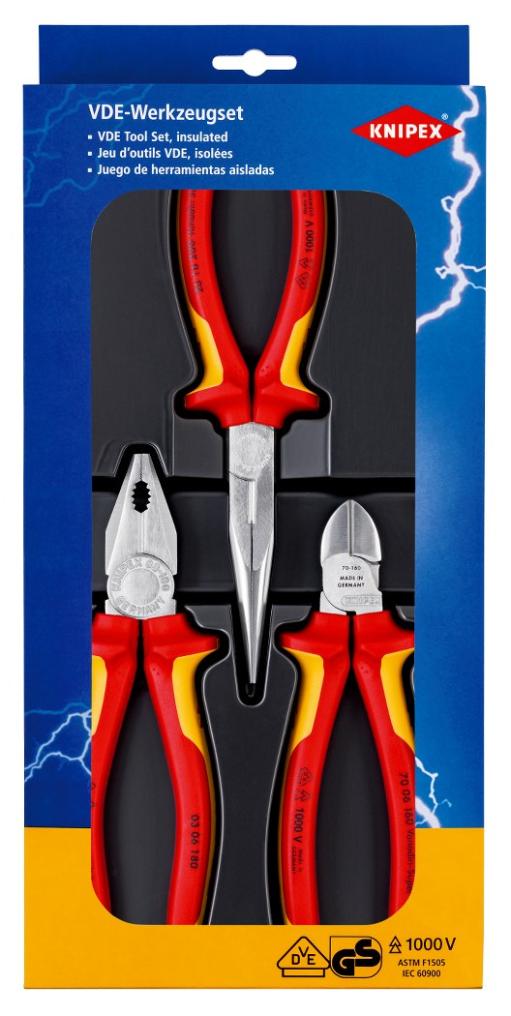 Knipex komplet klešta Electro set 3 dela 00 20 12