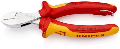 Knipex 73 06 160 T BK X-Cut® Kompaktne bočne sečice izolovana, VDE, hromirana 160 mm