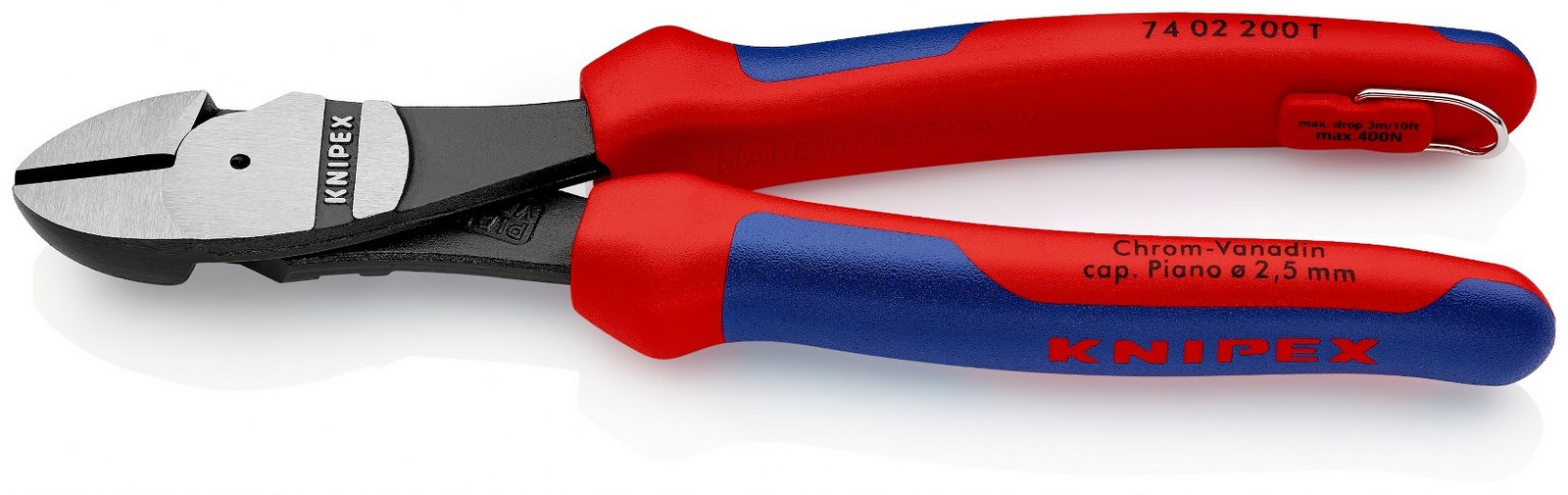 Knipex kose sečice ojačane 200mm sa mogućnošću kačenja 74 02 200 T