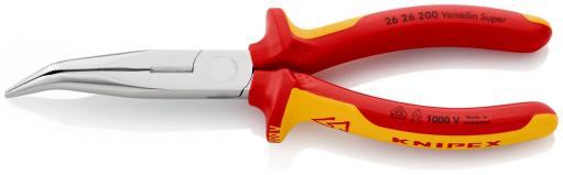 Knipex klešta špic kriva 1000V VDE 200mm u blister pakovanju 26 26 200 SB