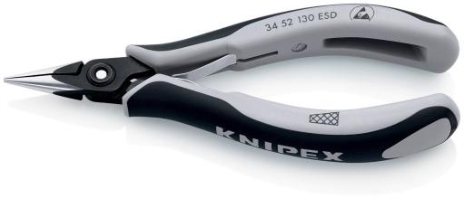 Knipex precizna klešta za hvatanje za elektroniku ESD 130mm 34 52 130 ESD