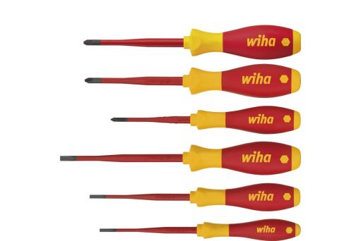 Wiha 38362 Set odvijača SoftFinish® električarski slimFix SL, Phillips, PlusMinus / Pozidriv 6 delova