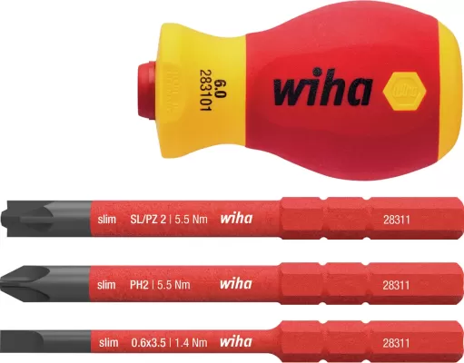 Wiha 41230 Odvijač sa izmenljivim nastavcima električarski, SlimVario®