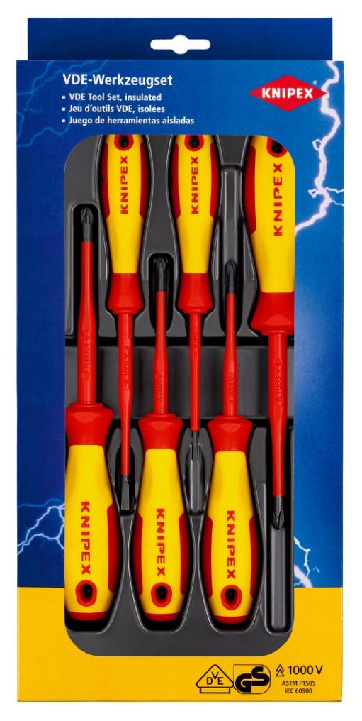 Knipex set izolovanih odvijača 1000V 6 delova 00 20 12 V04