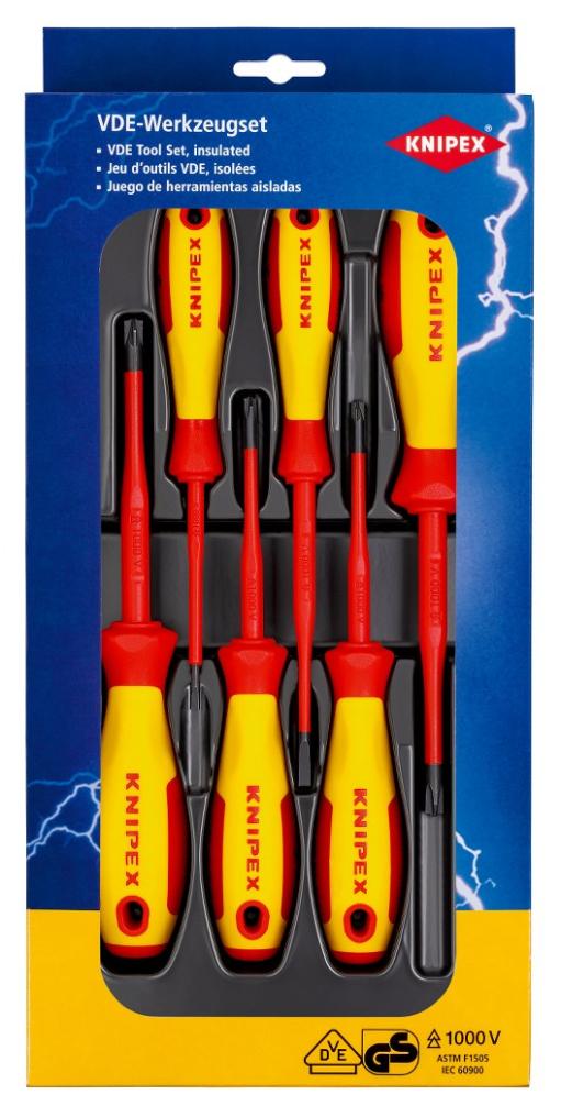 Knipex set izolovanih odvijača 1000V 6 delova 00 20 12 V05