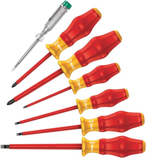 Wera 1160 I / 7 Set sigurnosnih odvijača Kraftform Comfort VDE i glinerica, 7 komada, 05031575001