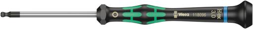Wera 2052 šestougaoni odvijač sa kuglom za elektroničare, 3 x 60 mm, 05118096001