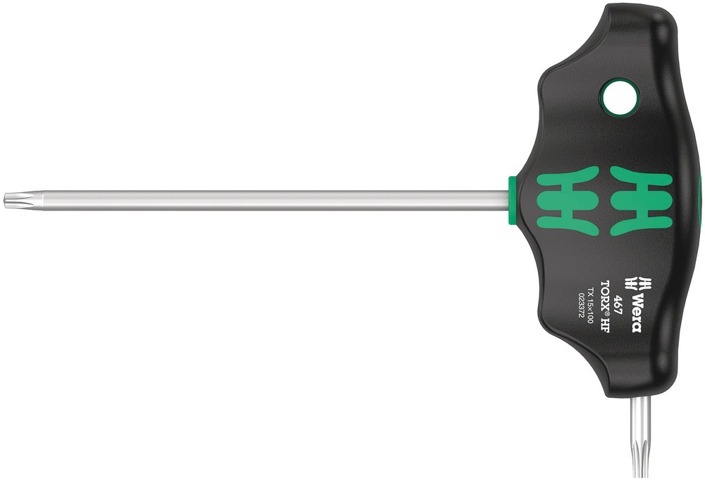 Wera 467 TORX® HF odvijač sa T-ručkom sa funkcijom držanja, TX 15 x 100 mm, 05023372001