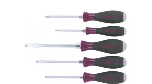 Wiha 29138 Set odvijača MicroFinish® SL, Phillips sa jednodelnim šestougaonim telom i čvrstim čeličnim poklopcem, 5 delova