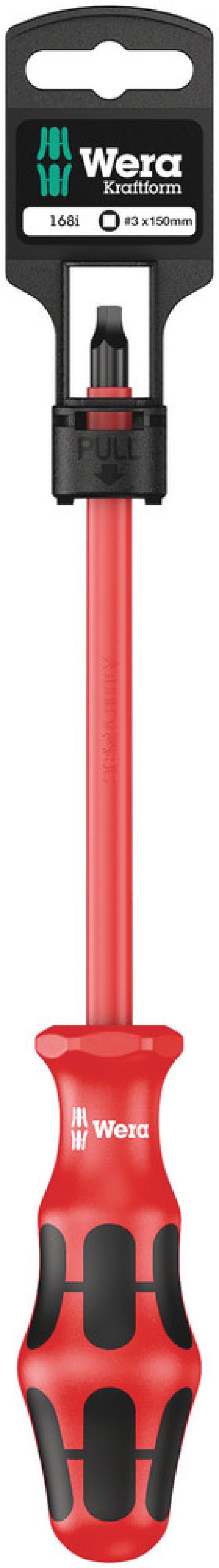 Wera 168 I VDE kvadratni izolovani odvijač, # 3 x 150 mm, 05100026001