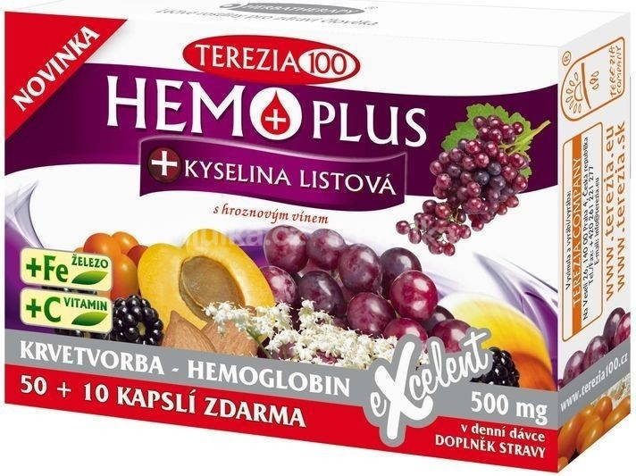 HEMO PLUS +folna kiselina+vitaminC sa visokim sadržajem vlakana.Bez glutena