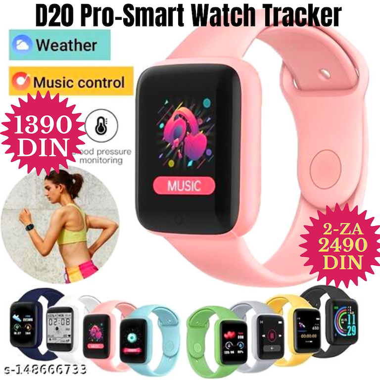 D20 Pro Fitness Tracker Watch